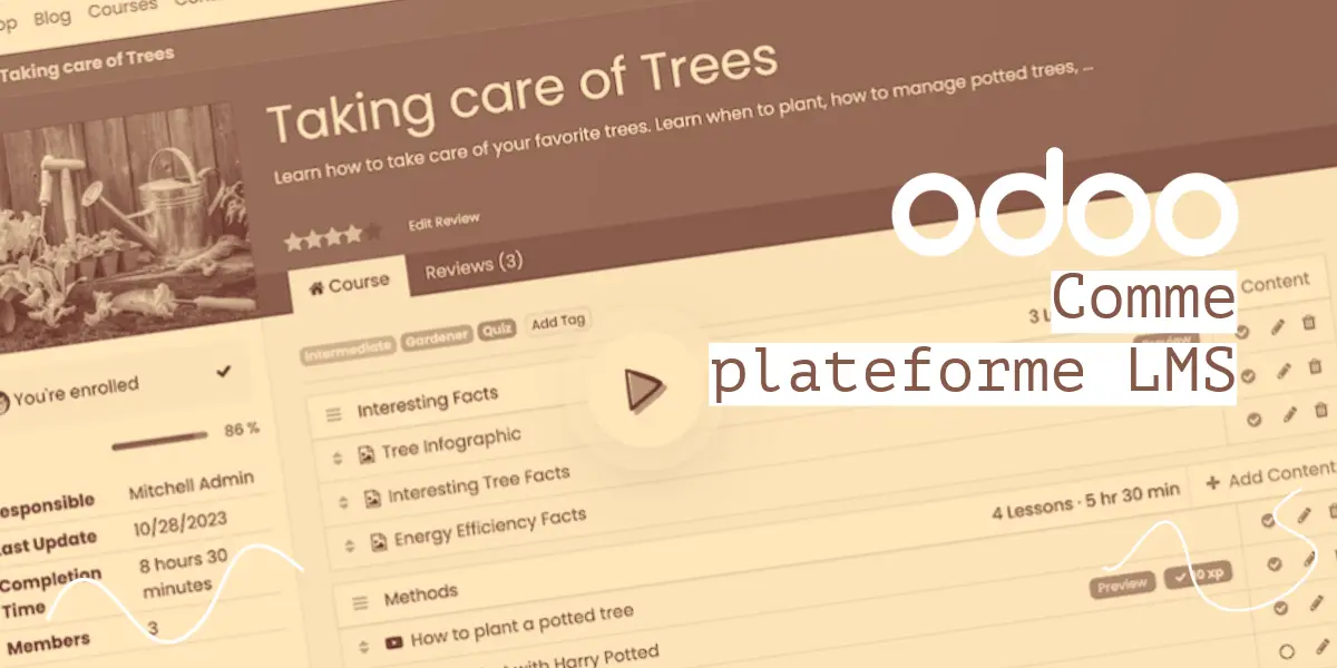 Odoo LMS : la plateforme elearning